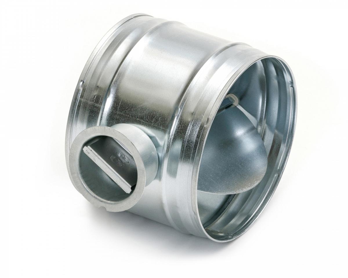 250 KLM Single blade damper with adjustment cup, KLM025 | Air Spiralo